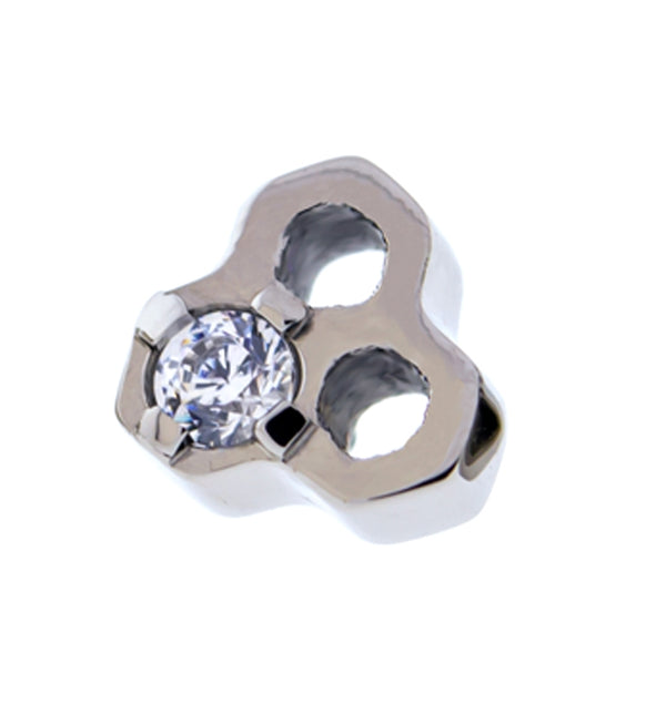 Honeycomb CZ Titanium Threaded End | UrbanBodyJewelry.com