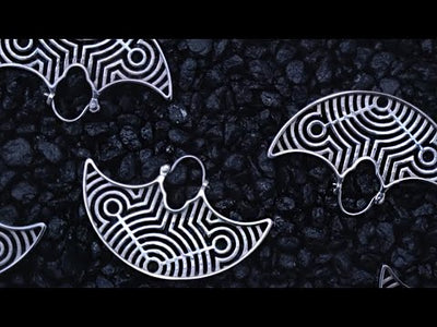 Ecliptic White Brass Titanium Hangers / Earrings