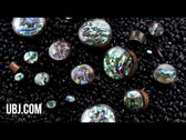 Exotic Abalone Shell Inlay Wood Plugs (6 Gauge - 2 Inch)