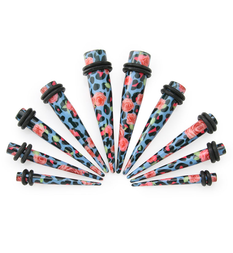 Leopard Rose Taper (6 Gauge - 00G) | UrbanBodyJewelry.com