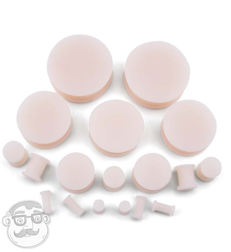 Light Skin Tone Silicone Plugs (6G - 1 & 1/4" Inch) | UrbanBodyJewelry.com