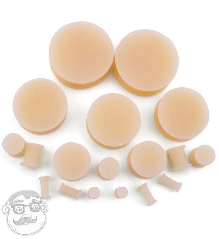 Medium Skin Tone Silicone Plugs (6G - 1 & 1/4" Inch) | UrbanBodyJewelry.com