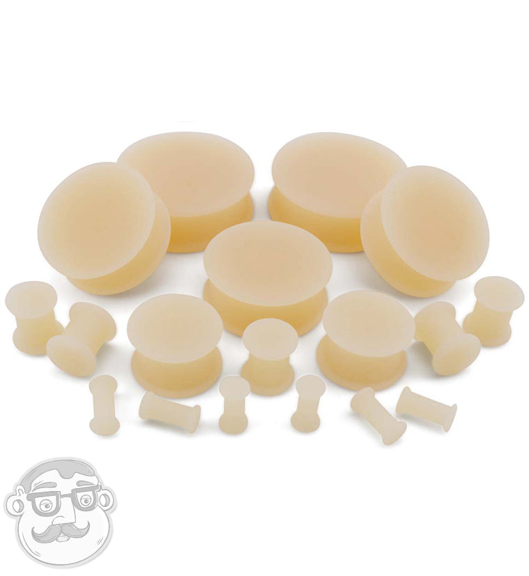 Medium Skin Tone Silicone Plugs (6G - 1 & 1/4" Inch) | UrbanBodyJewelry.com