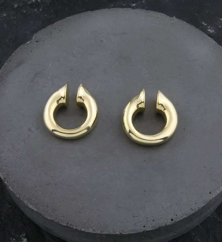 Mini Keyhole Brass Ear Weights | UrbanBodyJewelry.com