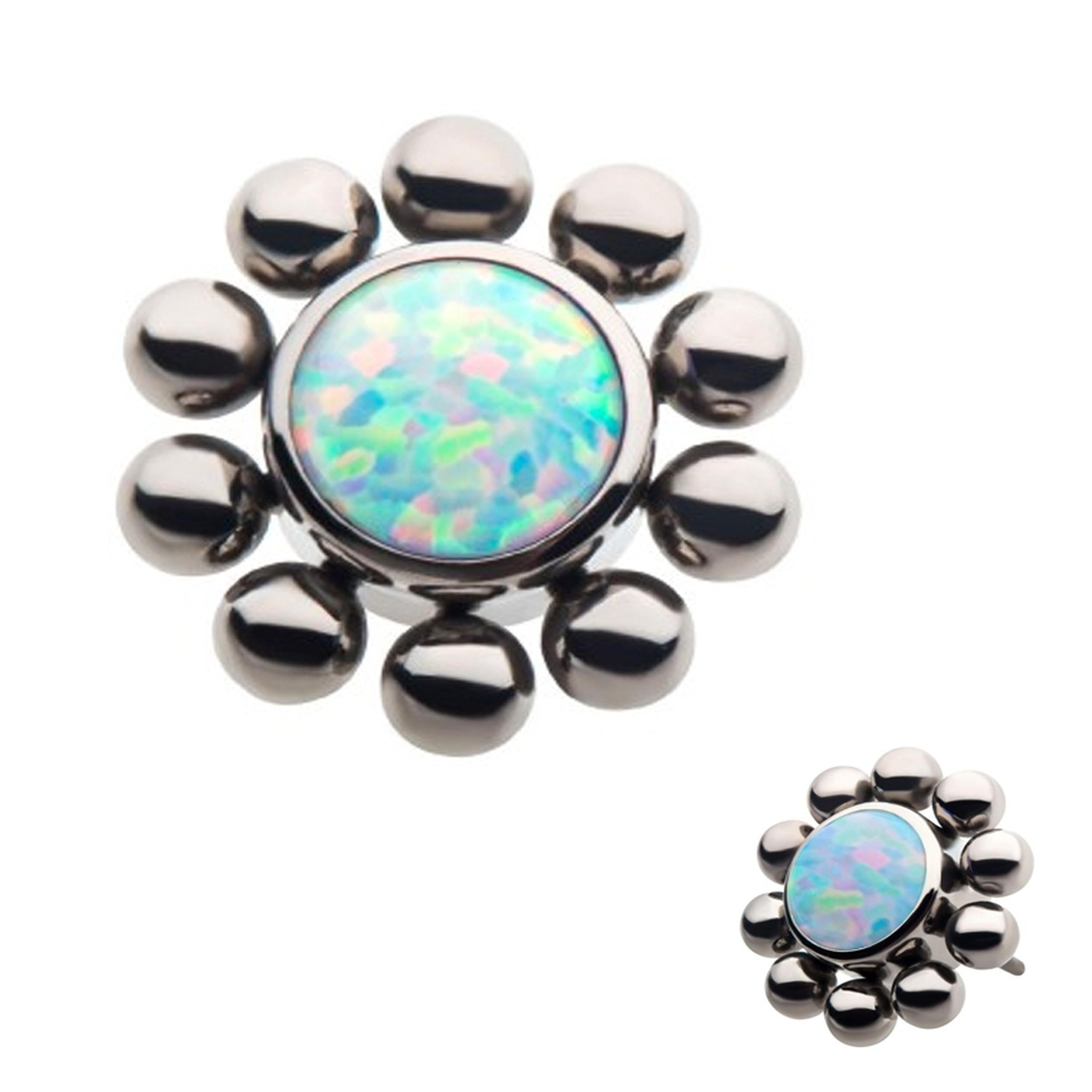 Opalite Verge Titanium Threadless Top | UrbanBodyJewelry.com