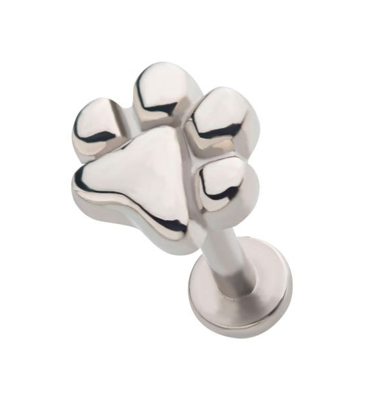 Paw Print Labret Post | UrbanBodyJewelry.com
