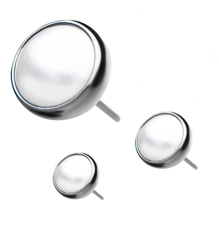 Pearl Threadless Titanium Top | UrbanBodyJewelry.com