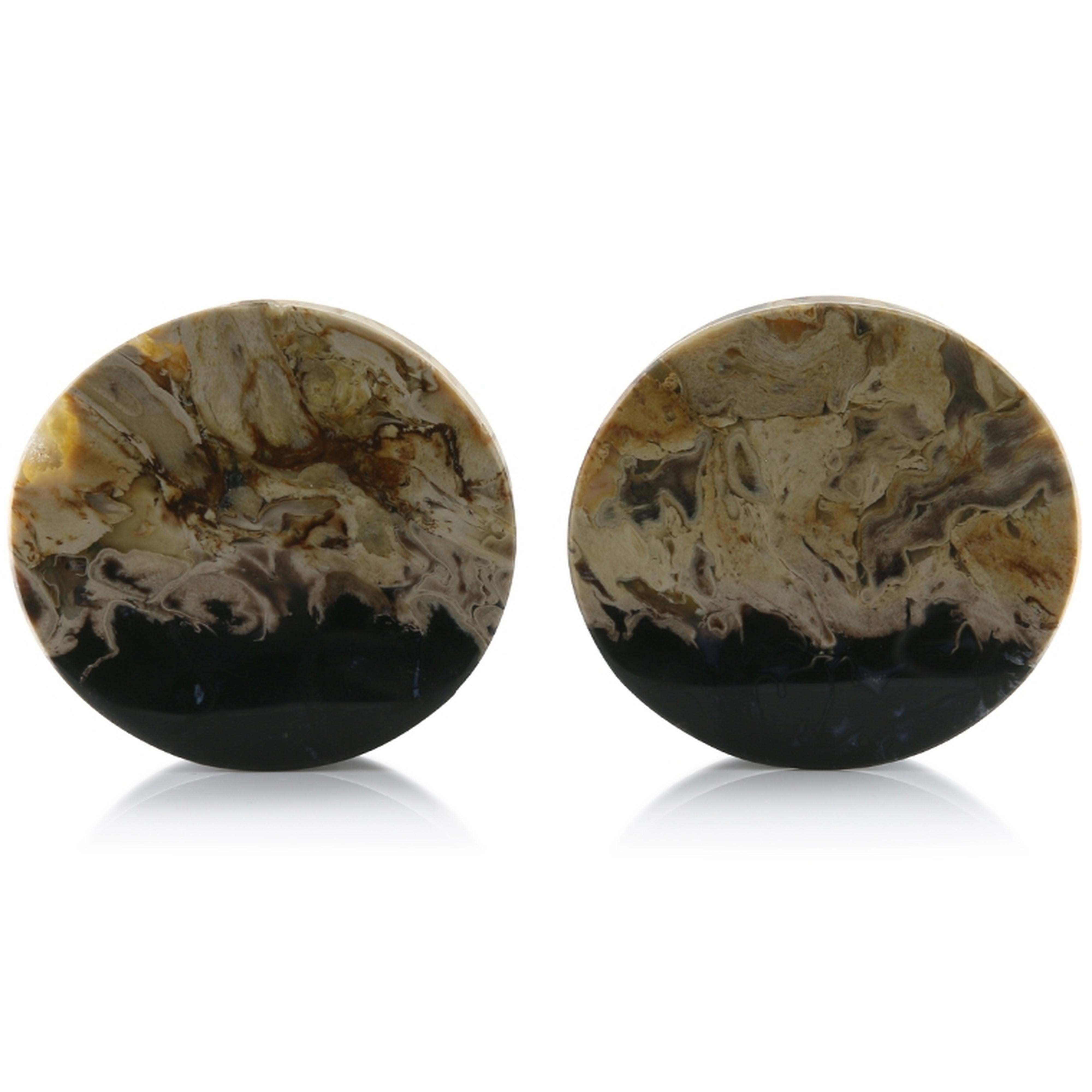 Petrified Palm Root Plugs 1 & 7/16" (36mm) Version 1 | UrbanBodyJewelry.com
