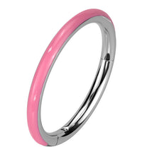 Pink Glow In The Dark Side Facing Titanium Hinged Segment Ring