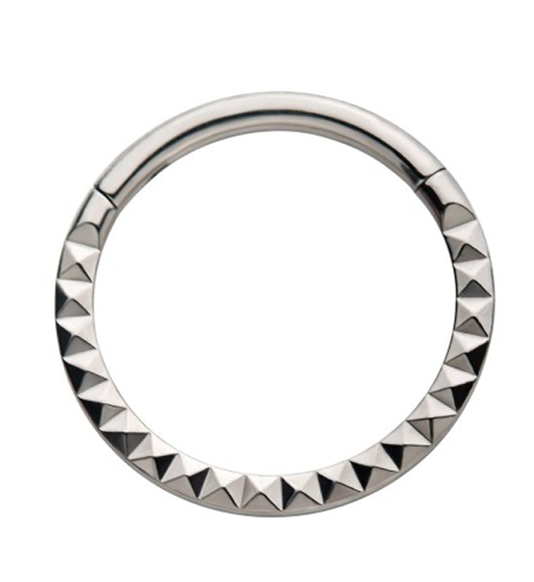 Polyhedra Titanium Hinged Segment Ring | UrbanBodyJewelry.com