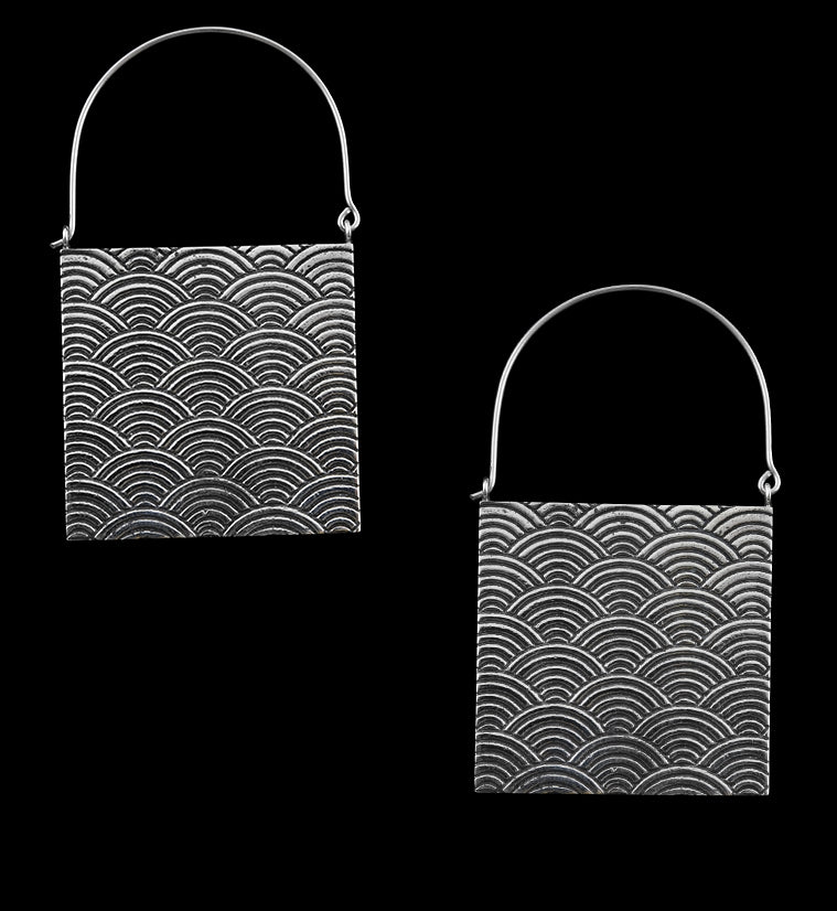 Silver Pulse Crate Titanium Hangers / Earrings | UrbanBodyJewelry.com