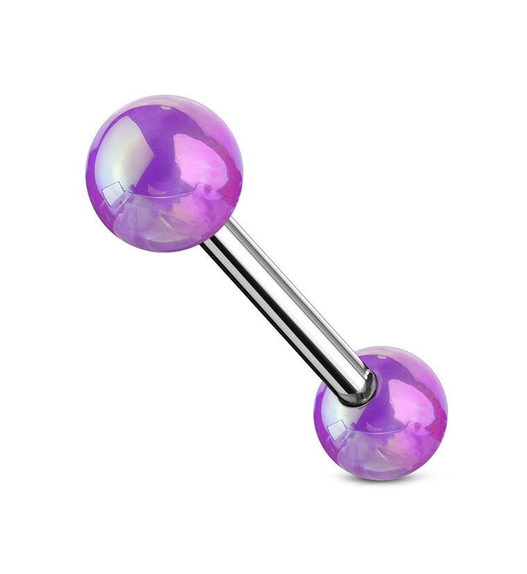 Purple Ory Stainless Steel Barbell (14G) | UrbanBodyJewelry.com