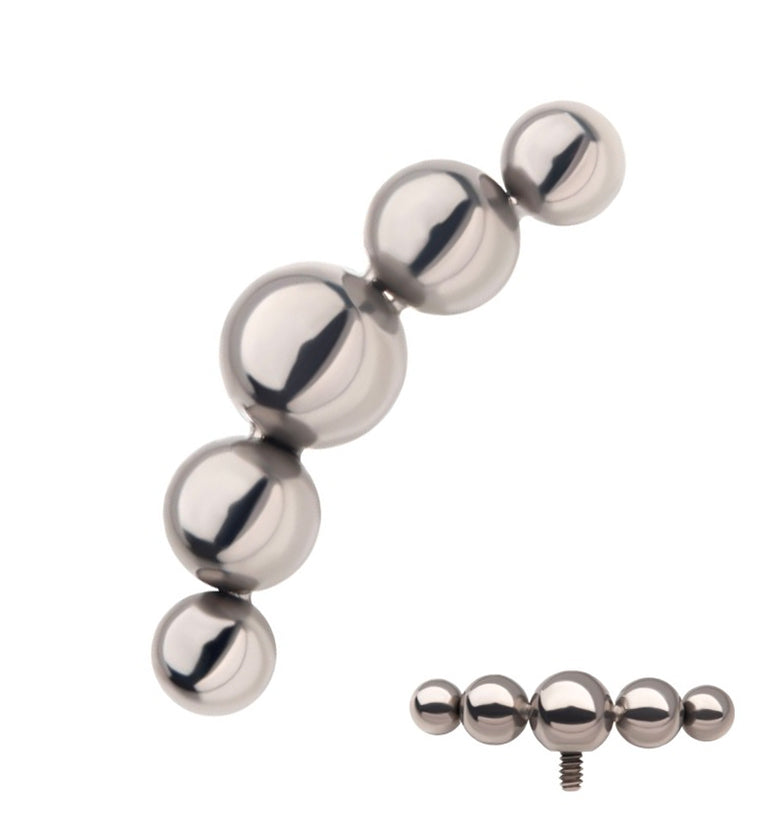 Quad Cluster Titanium Internally Threaded Top | UrbanBodyJewelry.com