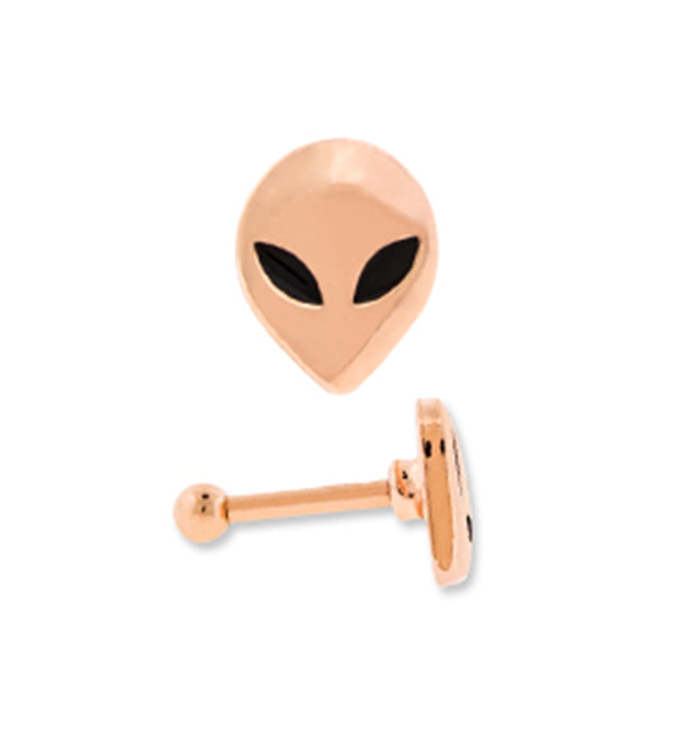 16G Rose Gold Alien Tragus / Cartilage Barbell | UBJ.com