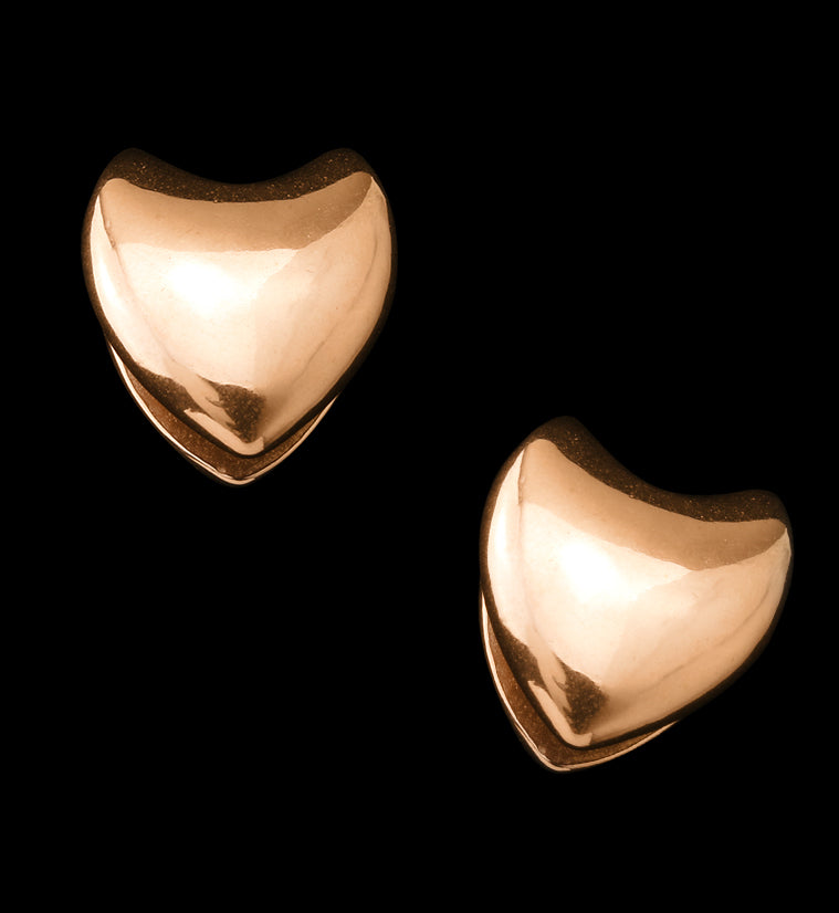 Rose Gold PVD Shield Hangers | UrbanBodyJewelry.com