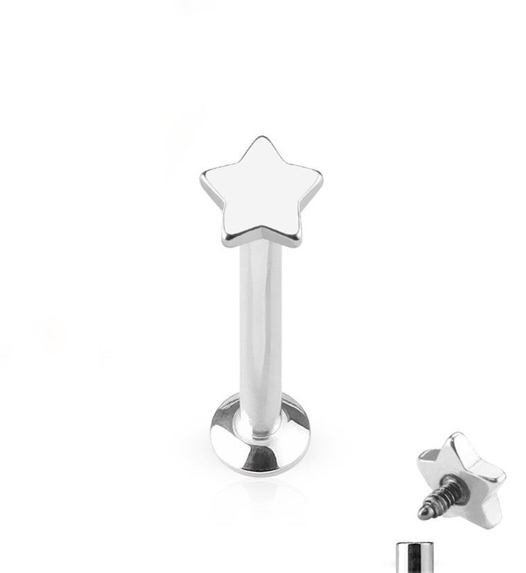 16G Star Top Internally Threaded Flat Back Steel Post ...