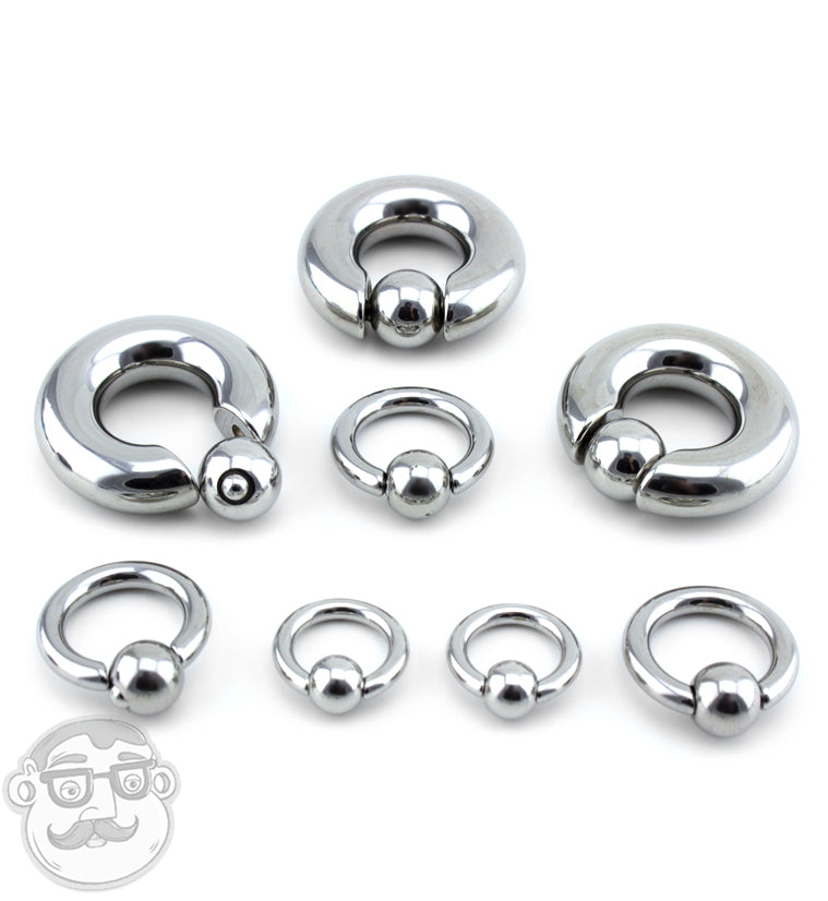 Stainless Steel Captive Spring Bead Ring (8G - 00G) | UrbanBodyJewelry.com