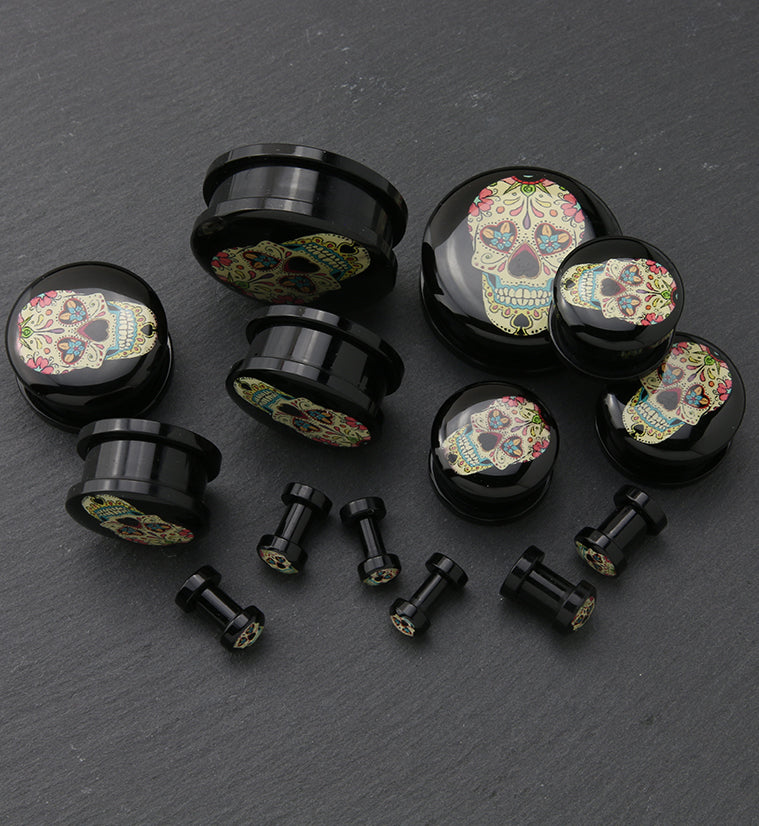 The Day Of The Dead Plugs | UrbanBodyJewelry.com
