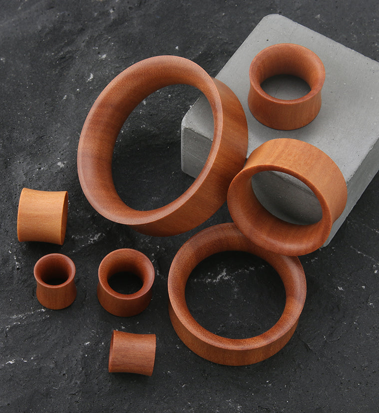 Thin Wall Saba Wood Tunnels (2G -2") | UrbanBodyJewelry.com