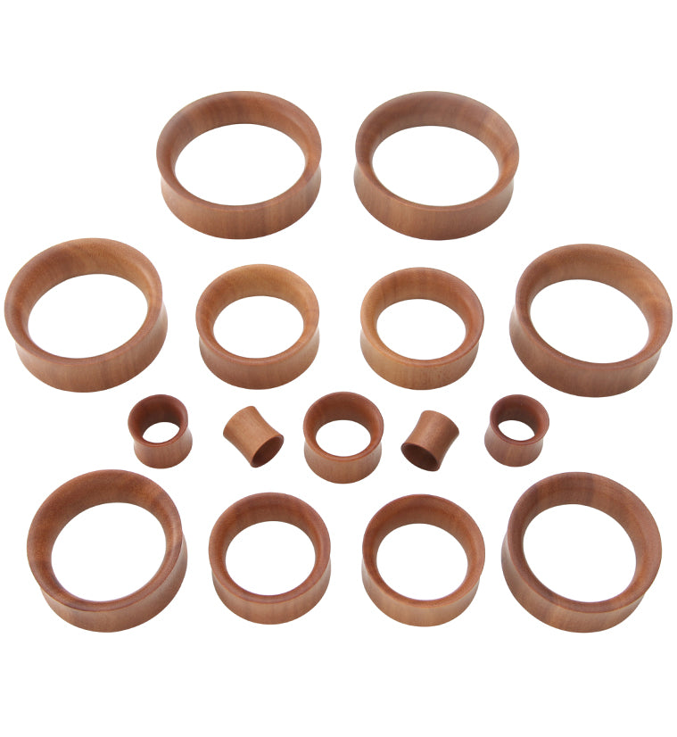 Thin Wall Saba Wood Tunnels (2G -2") | UrbanBodyJewelry.com