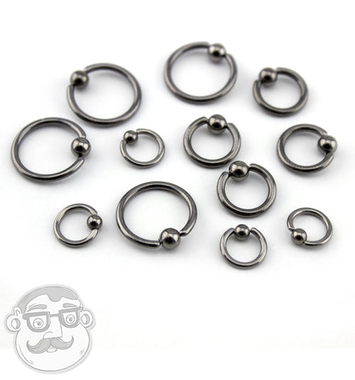 16G - 14G Titanium Captive Ring | UrbanBodyJewelry.com