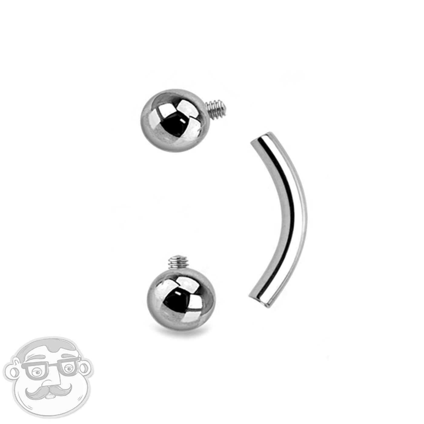 Titanium Curved Internally Threaded Barbell