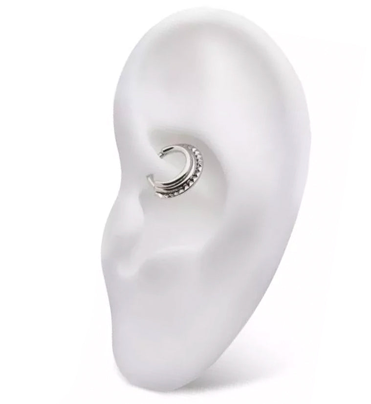 Triple Stacked Polyhedra Titanium Hinged Segment Ring ...